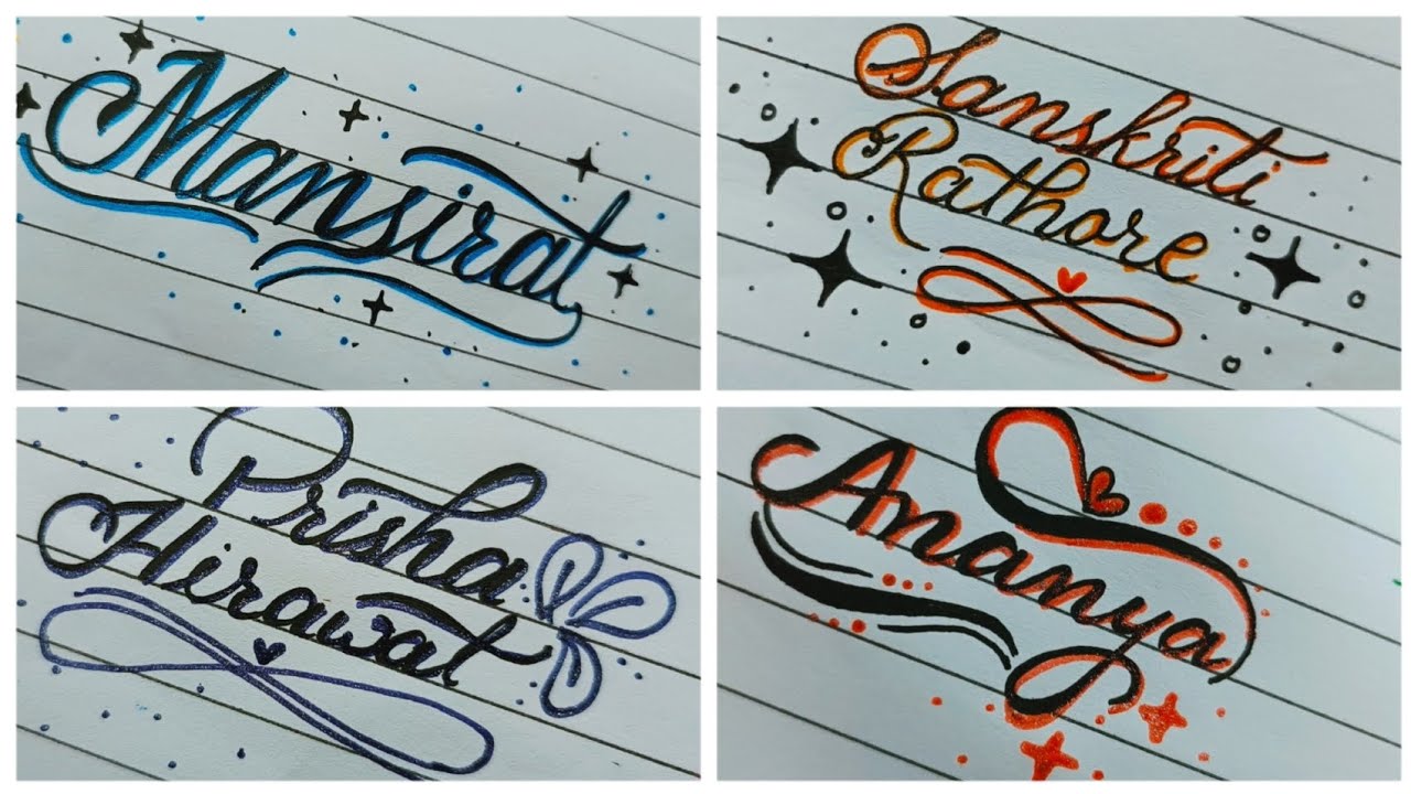 Calligraphy name writing | satisfying video. Comment your Name ...