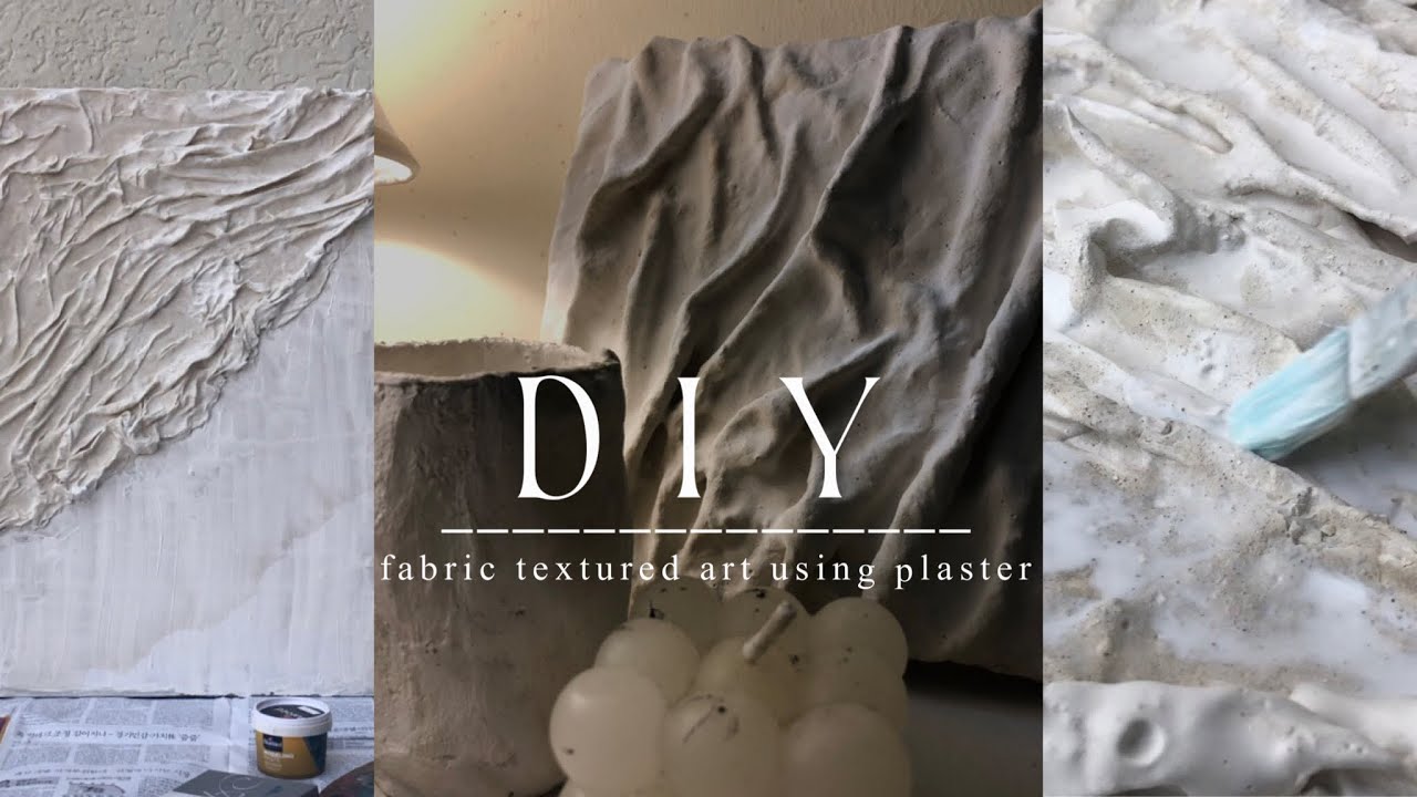 DIY textured plaster wall art | calm art vlog - YouTube