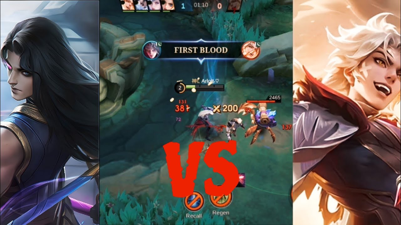 The art of first blood | Arlott vs Lukas Mobile legends 5v5 - YouTube