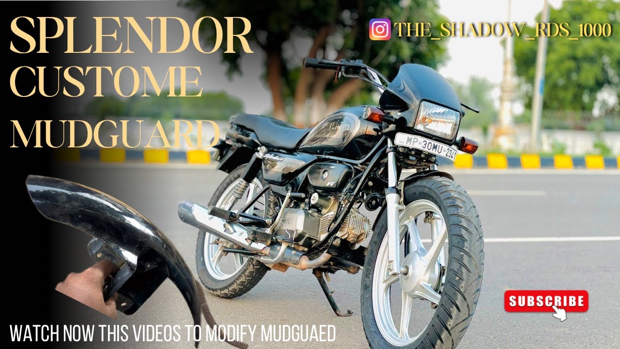 Splender Front Mudguard Modified || Splender Coustom Mudguard Install ...
