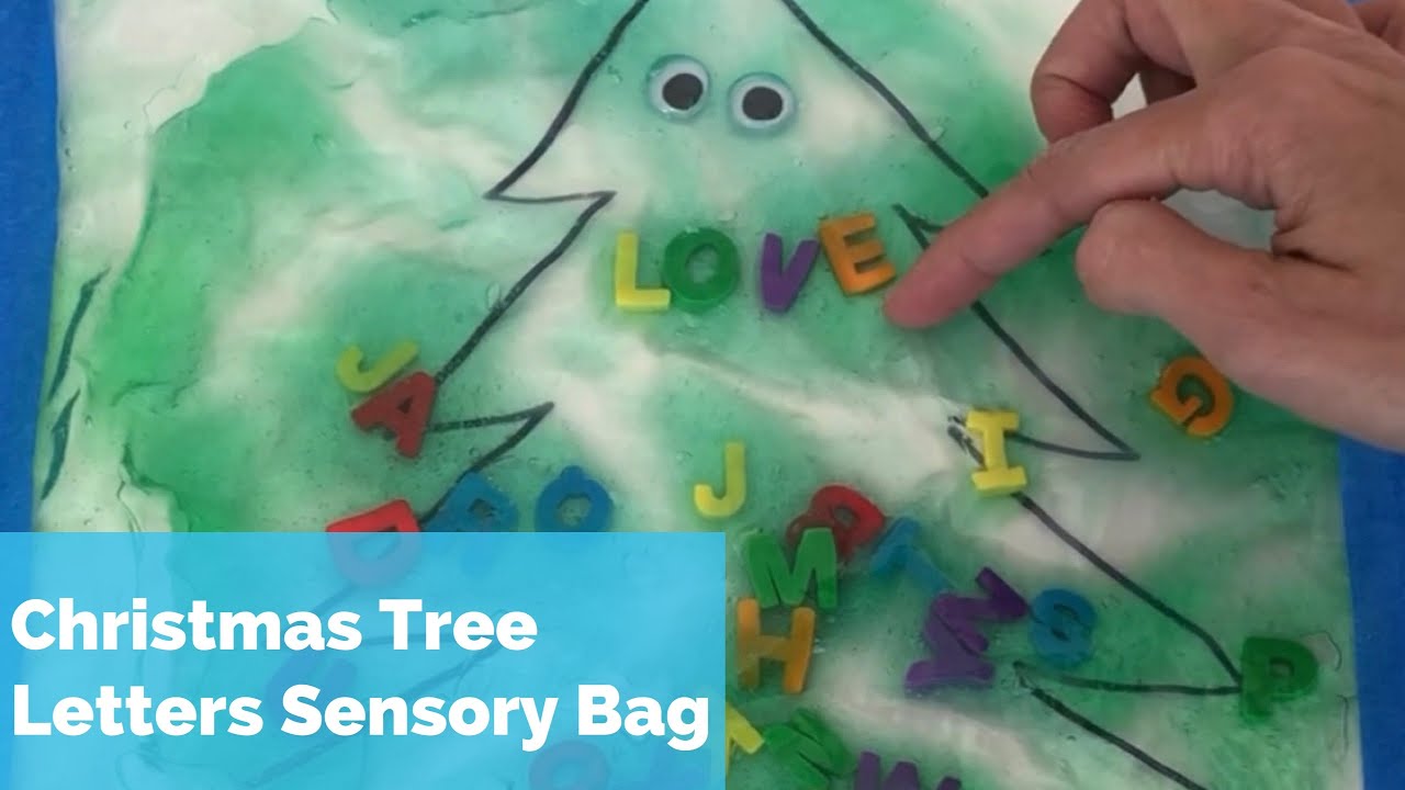 Christmas Preschool Sensory Activity - Christmas Tree Letters Sensory ...