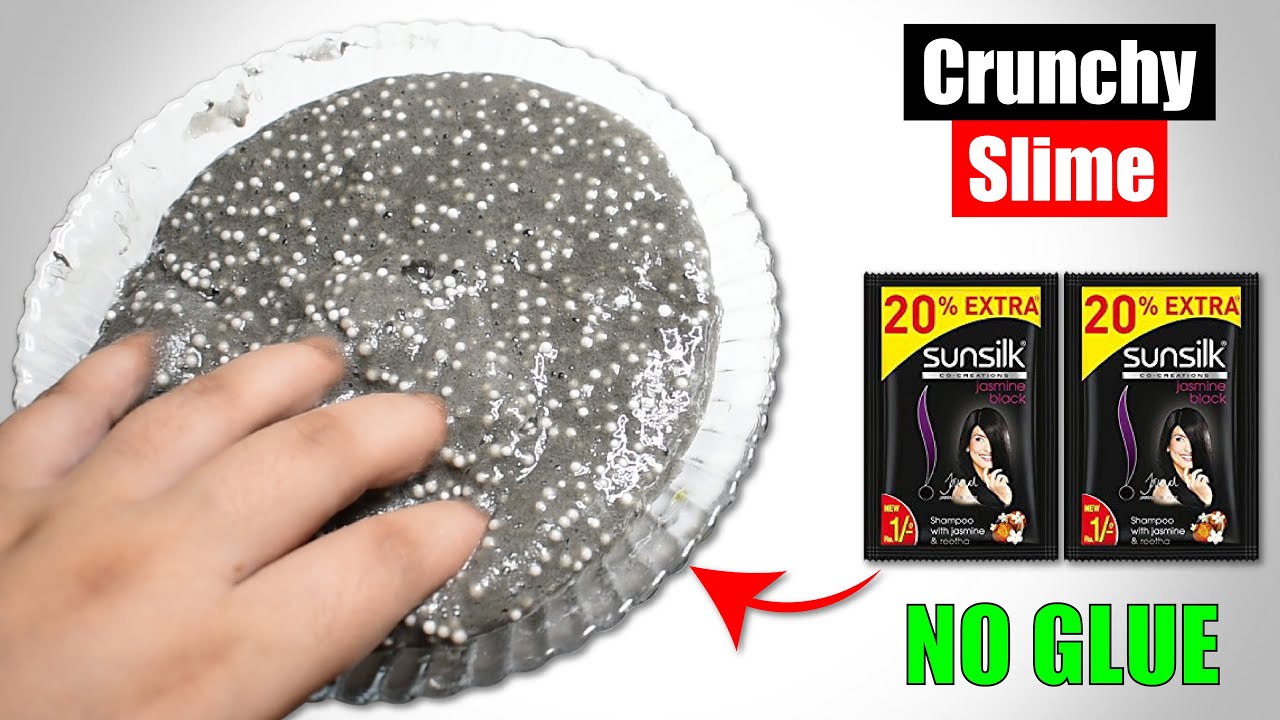 SUPER CRUNCHY SLIME / HOW TO MAKE CRUNCHY SLIME WITH SUNSILK SHAMPOO ...