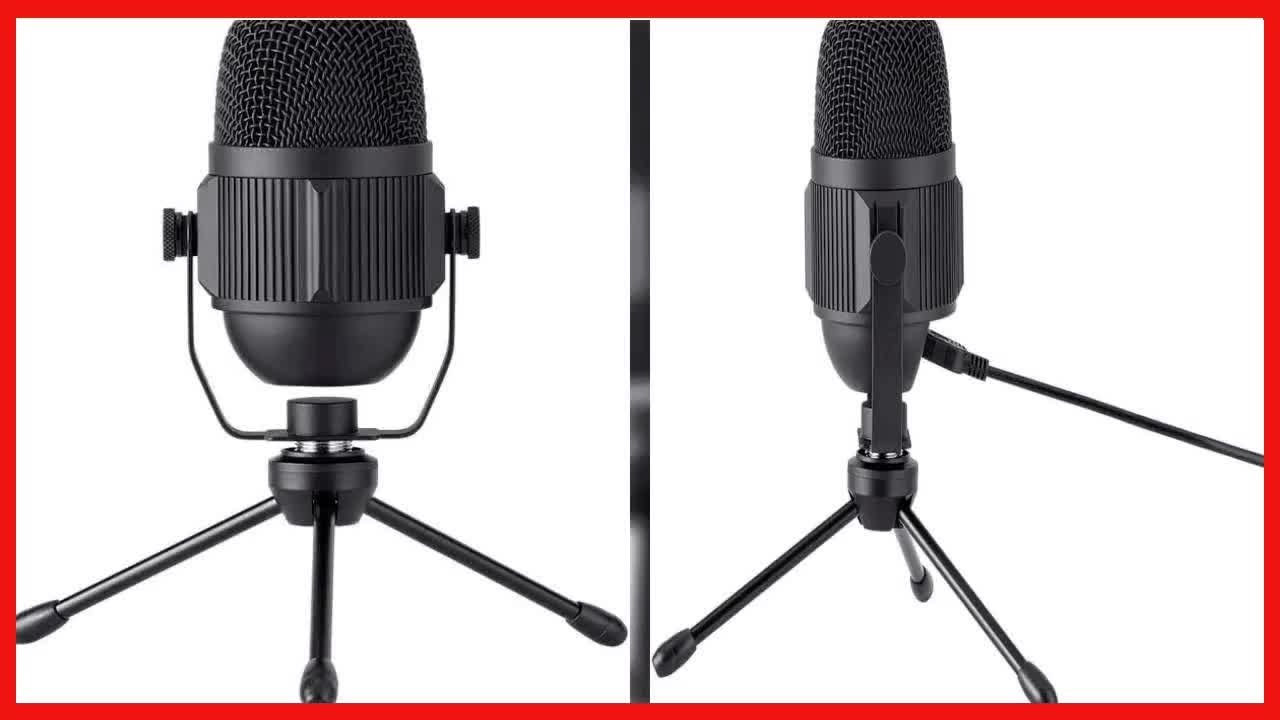 Monoprice USB Large Condenser Microphone with Stand, Plug and Play ...