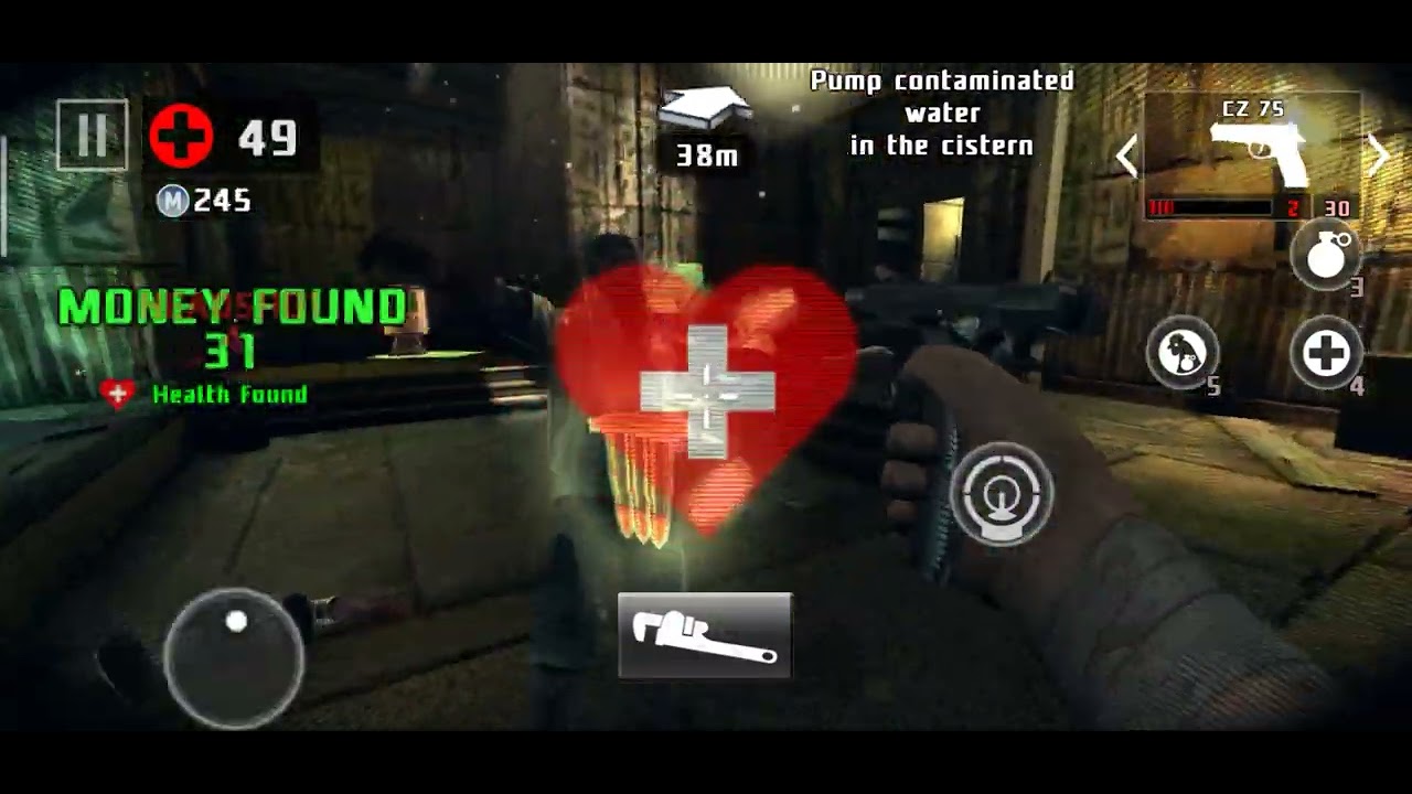 dead trigger 2/dead target/killing zombies underground in water line ...