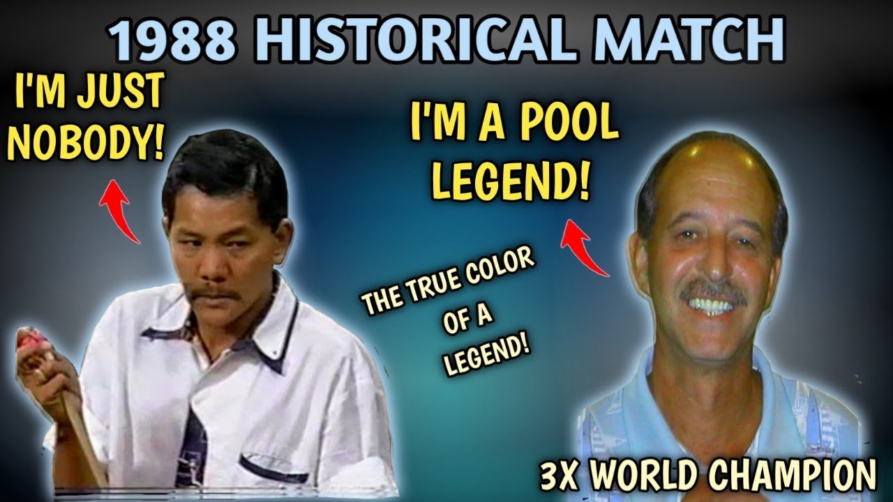 🔥🌎 1988 HISTORICAL MATCH OF THE TWO LEGENDS OF POOL YOUNG EFREN REYES ...