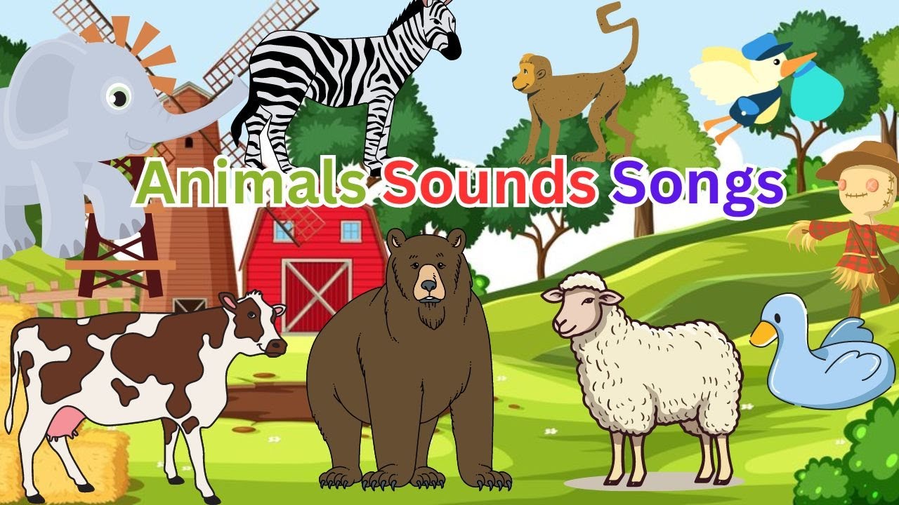 "Farm Animal Sounds | Moo, Baa, and Oink!"Animals Sounds songs Voovly ...