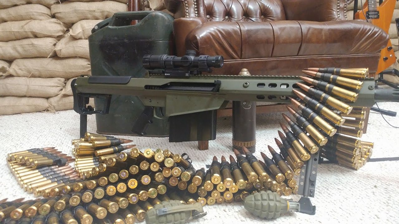 Barrett M107A1 .50 BMG vs 300 Win Mag - YouTube