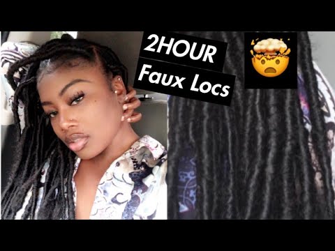 Faux Locs Tutorial | UNDER 2 HOURS ONLY - YouTube