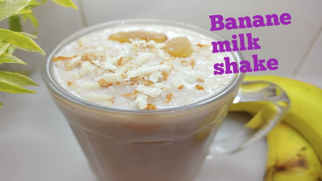 Banana shake 🥰 banane milk shake recipe ♥️ easy and quick banane milk ...