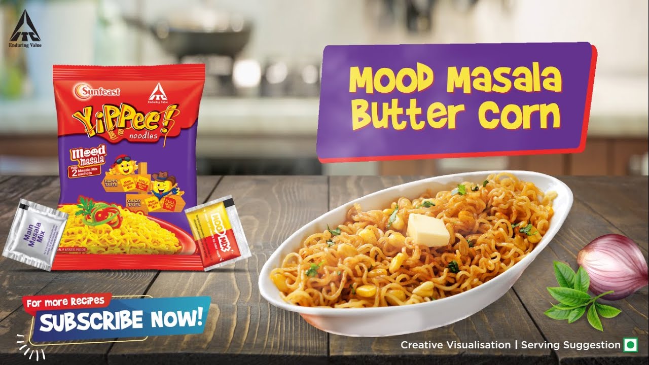 YiPPee! Mood Masala Butter Corn Noodles Recipe | Instant Noodles Recipe ...