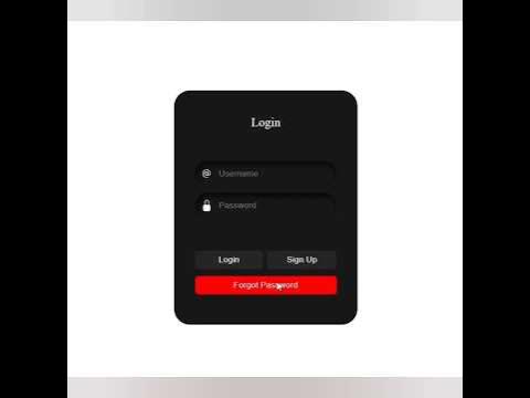 Creating a Beautiful Login Form using HTML and CSS - YouTube