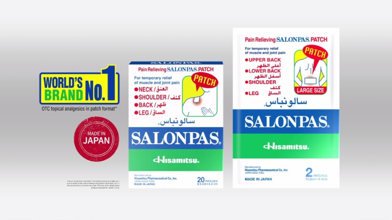 SALONPAS® PAIN RELIEF PATCH (KSA - Arabic Office Version + Medicated ...