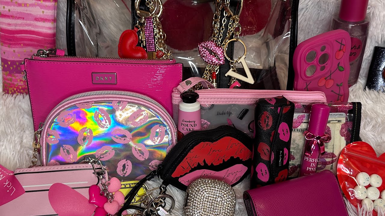 Pack my clear bag with me! 🖤💘💋 Purse sounds | ASMR - YouTube