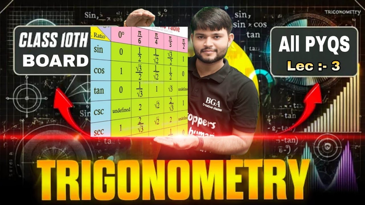Lec-4|All PYQs|Trigonometry|class10|maths|Vijay sir #Trigonometry # ...