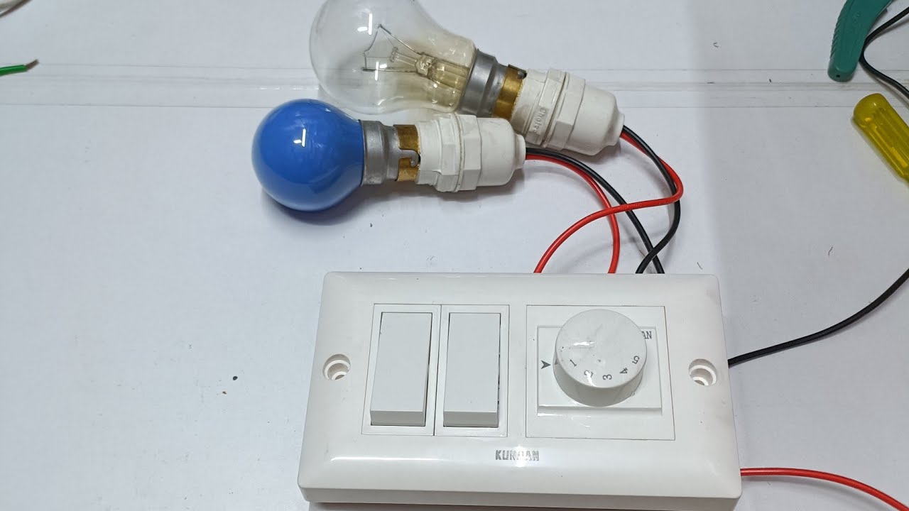 2 switch 1 fan regulator board connection|| - YouTube