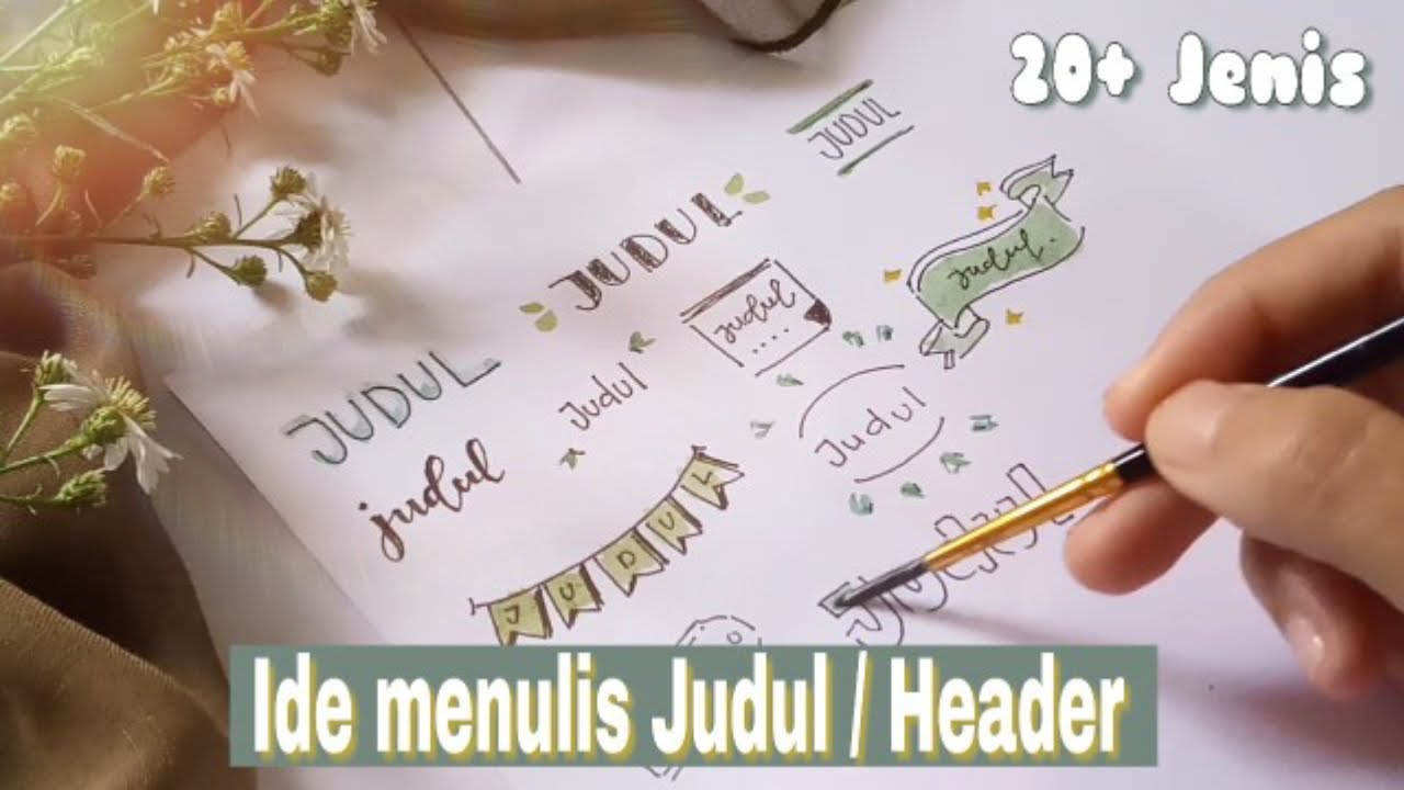 CARA MENULIS JUDUL DI BINDER/CATATAN | 20+ MACAM IDE - YouTube
