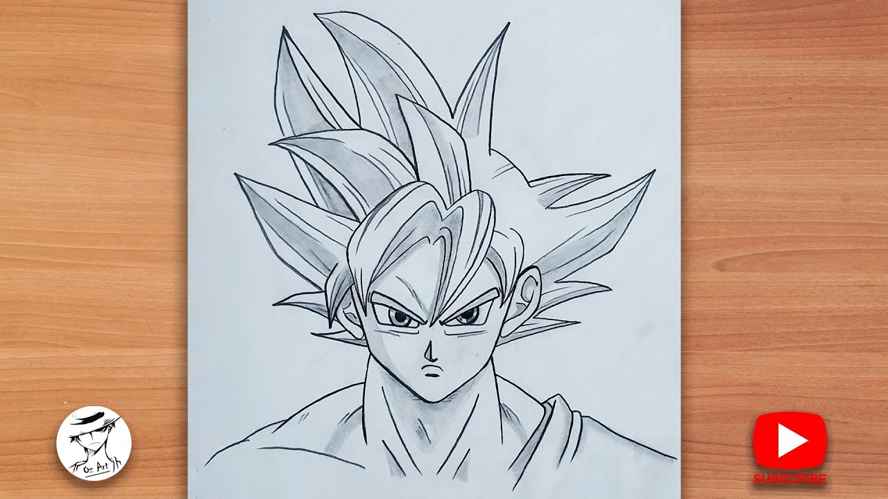 How to draw Goku (Ultra Instinct) | Goku Drawing Step by Step | Easy ...