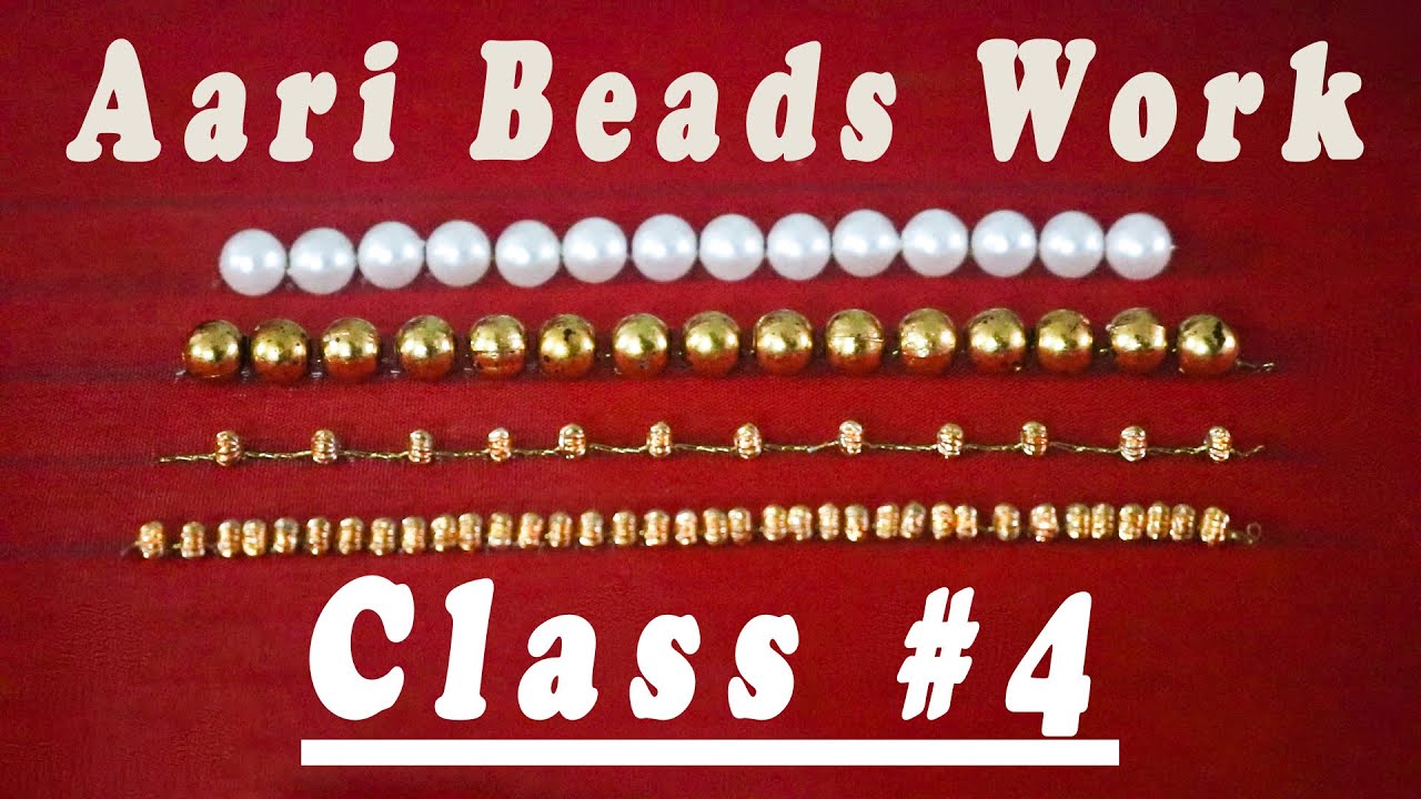 Aari Beads Work For Beginner | aari work for beginners | basic stitches with beads |#diy | class ...