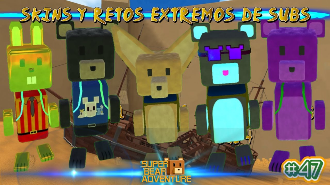 👓😑SKINS Y RETOS EXTREMOS DE MIS SUSCRIPTORES DE SUPER BEAR ADVENTURE 🐻🎮 ...