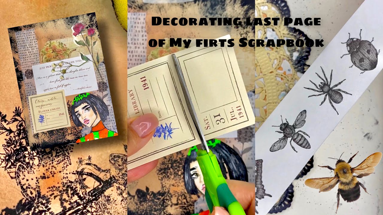 Designing The Last Page of My Scrapbook/ Journal📔 ~ASMR~ - YouTube