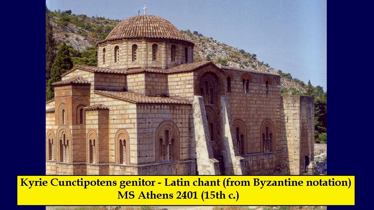 Kyrie Cunctipotens genitor - Latin chant (from Byzantine notation), MS ...