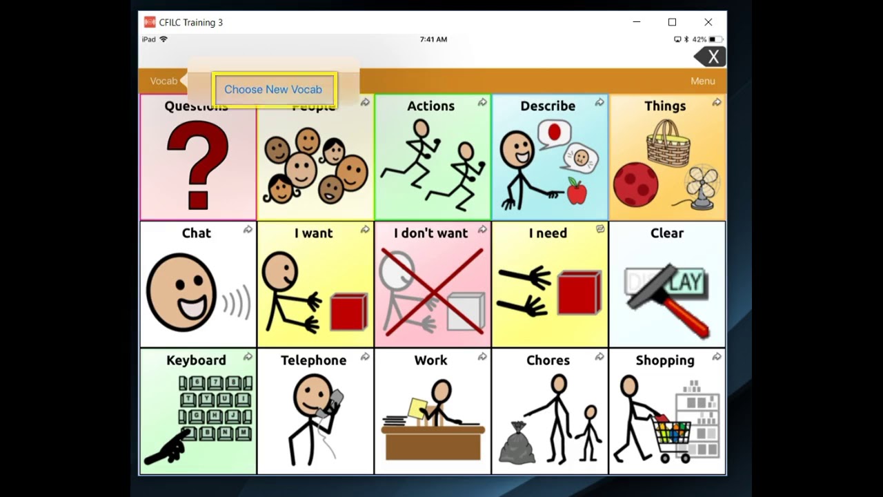 TouchChat HD Copy a Vocab - YouTube