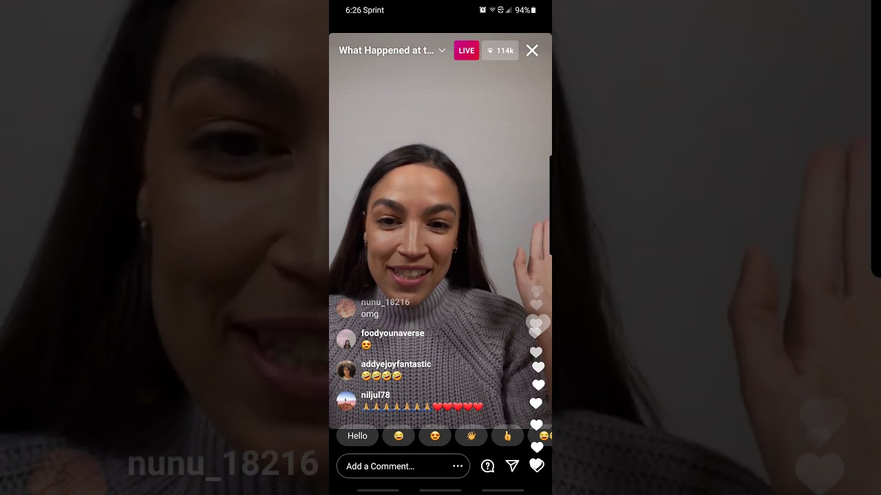 AOC full story of capital being stormed | IG LIVE February 1, 2021 ...