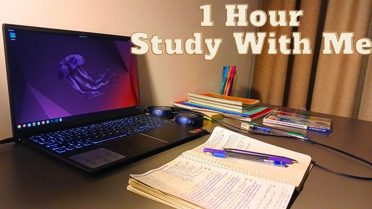1 Hour STUDY WITH ME 📚 | Pomodoro Timer ⏱️ 50/10 | Rain Sound 🌧️ - YouTube