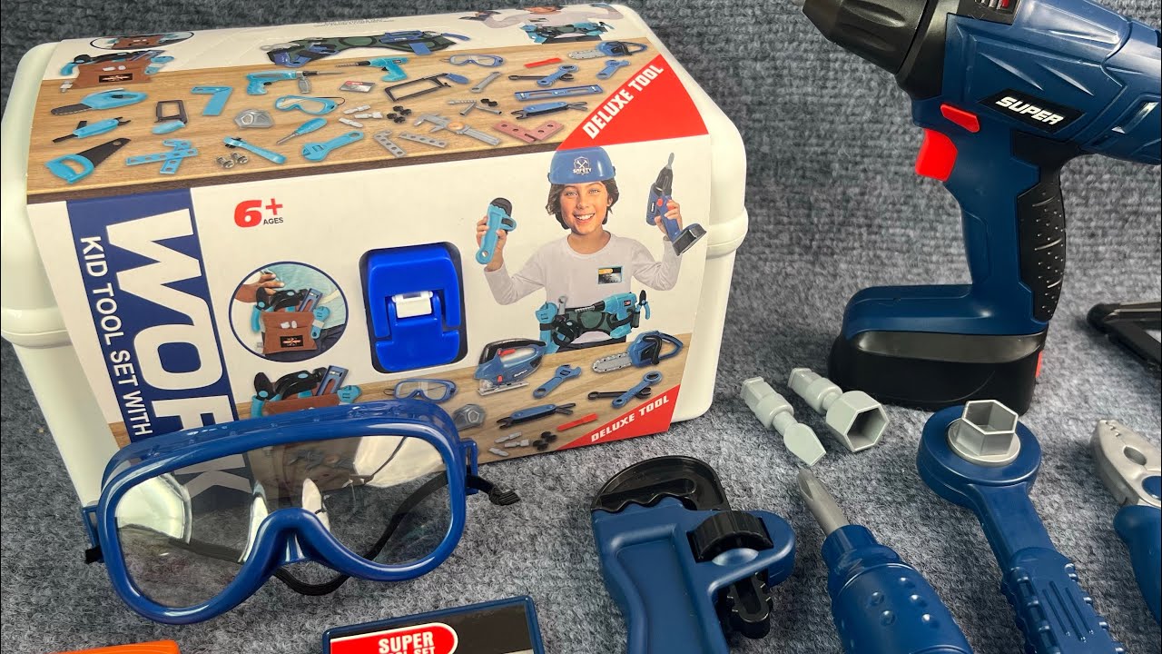 8-minute immersive unboxing: Tool set including nuts, screwdriver, and ...