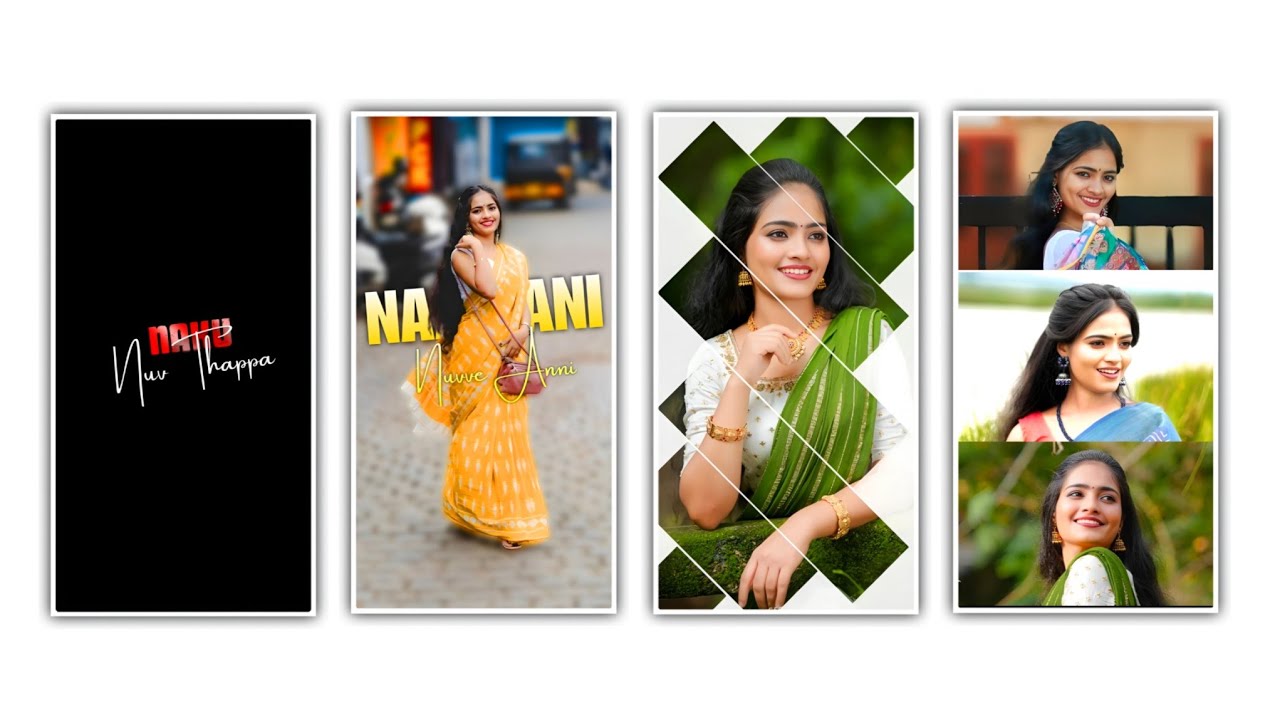 New Trending 1Pic Naa Rani Lyrics Video Editing in Alight motion Telugu ...