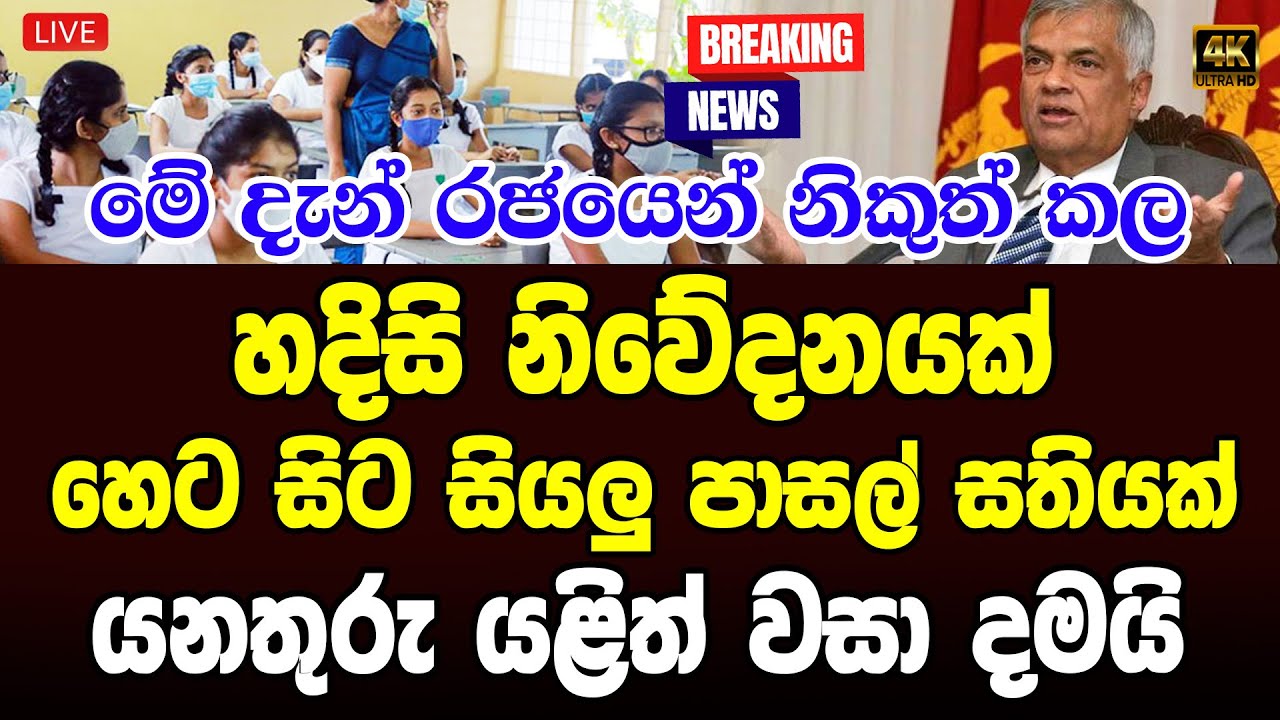 Education department | take Special decision now ADA DERANA NEWS HIRU ...