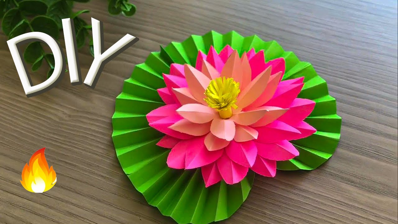 DIY Paper Water Lilies | How to Make Beautiful Paper Water Lilies - YouTube