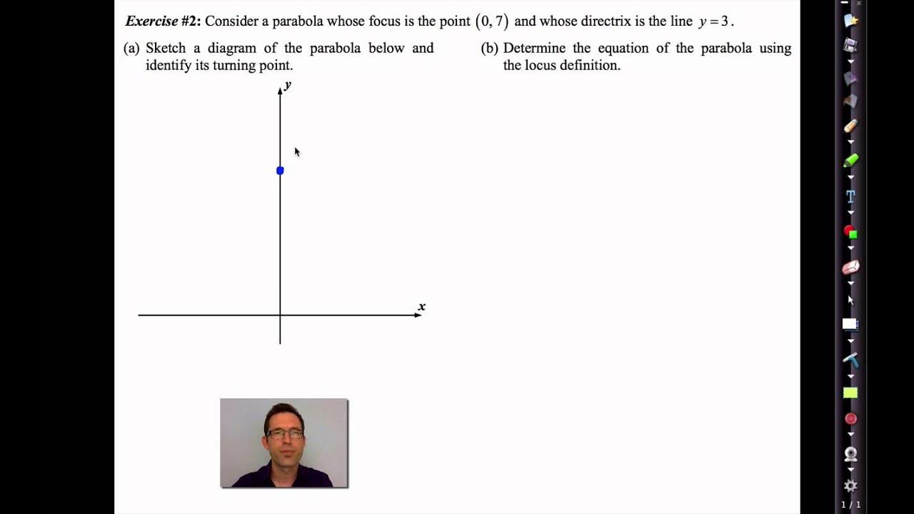 Common Core Algebra II.Unit 6.Lesson 11.The Locus Definition of a Parabola - YouTube