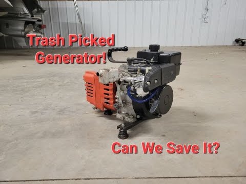 Trash Picked Generator- Will It Run? - YouTube