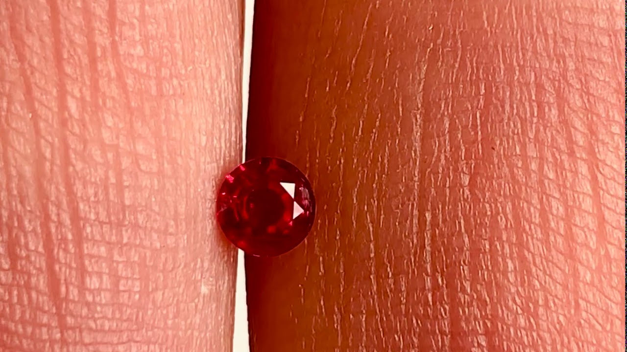 Stunning Red Color in Round Cut Genuine Ruby Gemstone in Grade AAA at ...