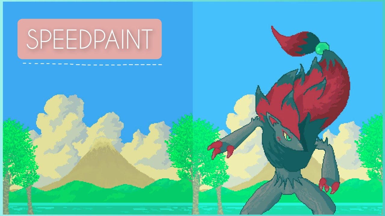 Zoroark Pixel Art (TIMELAPSE) - YouTube