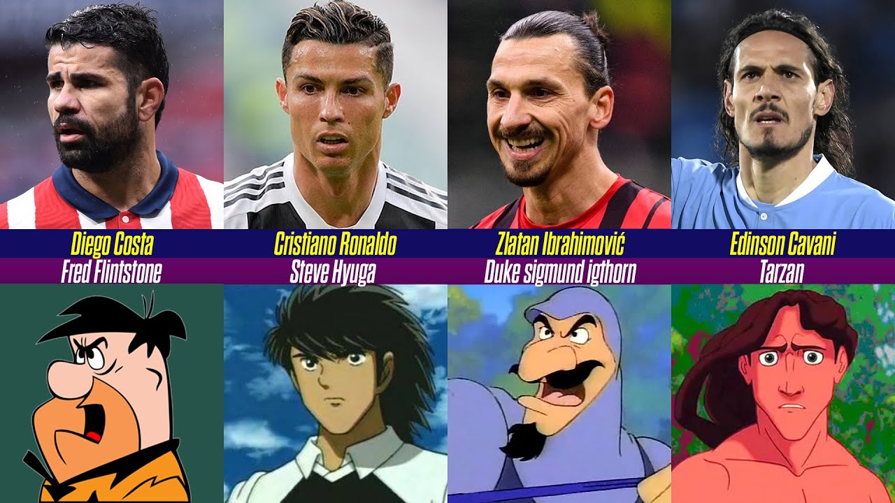 Top - 52 famous Football players who look like cartoon characters - YouTube
