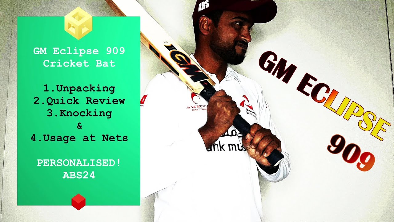 Unpacking the GM ECLIPSE 909 Cricket Bat - YouTube