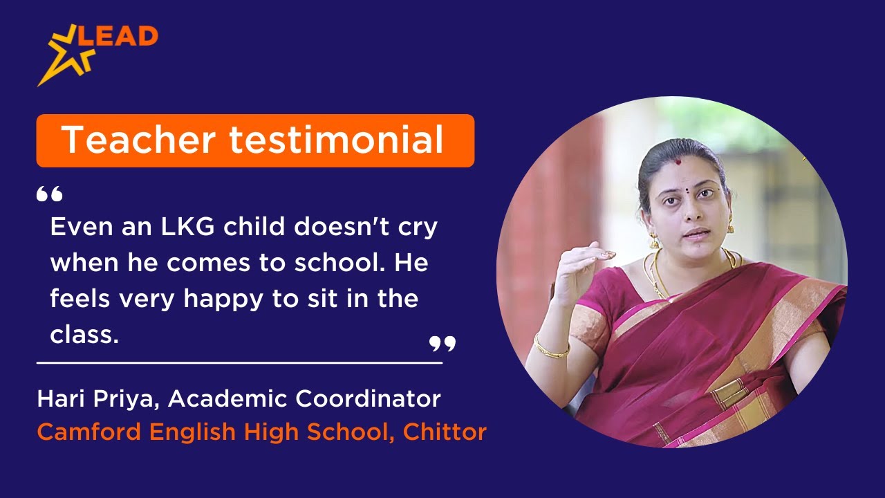 The Academic Coordinator of Camford English High School shares LEAD's ...