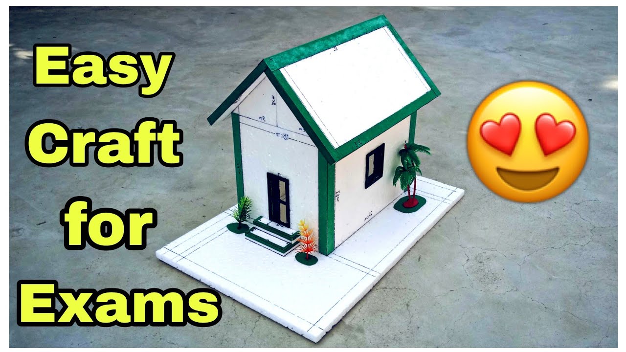 How to create a simple craft for exams 🏡🏡😍 - YouTube