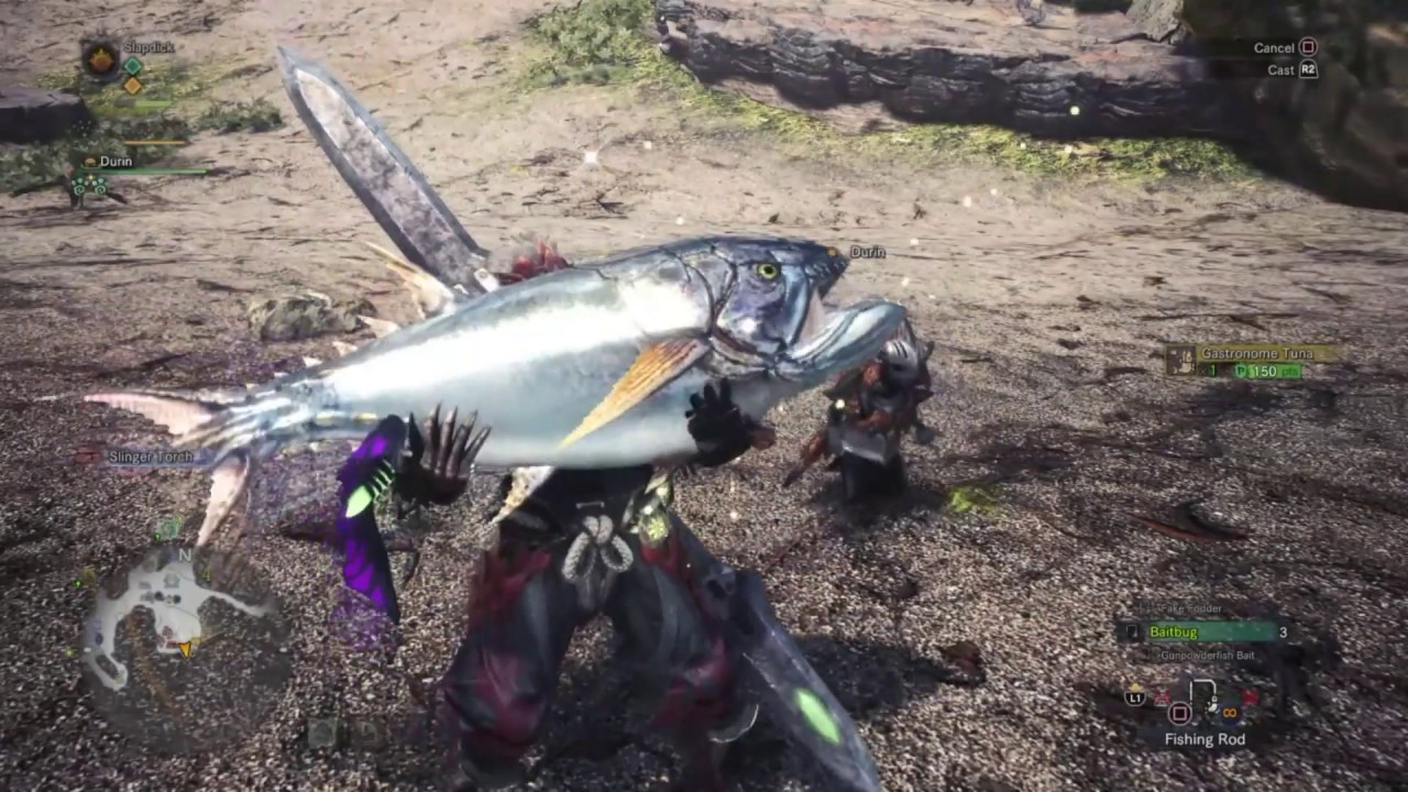 Monster Hunter World fishing - YouTube
