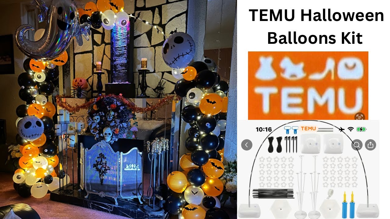 HOW TO TEMU HALLOWEEN BALLOONS ARCH KIT #halloween#temu# ...