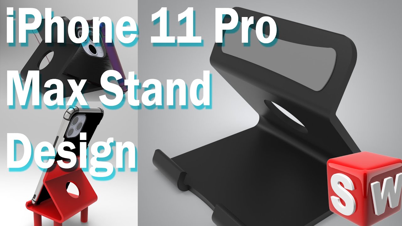 Best SolidWorks Tutorial | Designing a Printable Phone Stand for iPhone ...