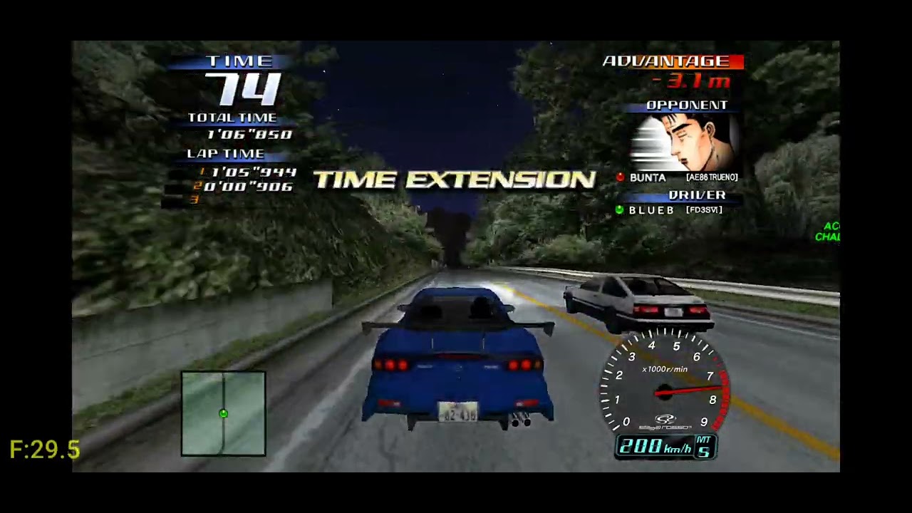 Initial D Arcade Stage 3 - Myogi Bunta Challenge 3 Stars W/ Mazda RX7 ...