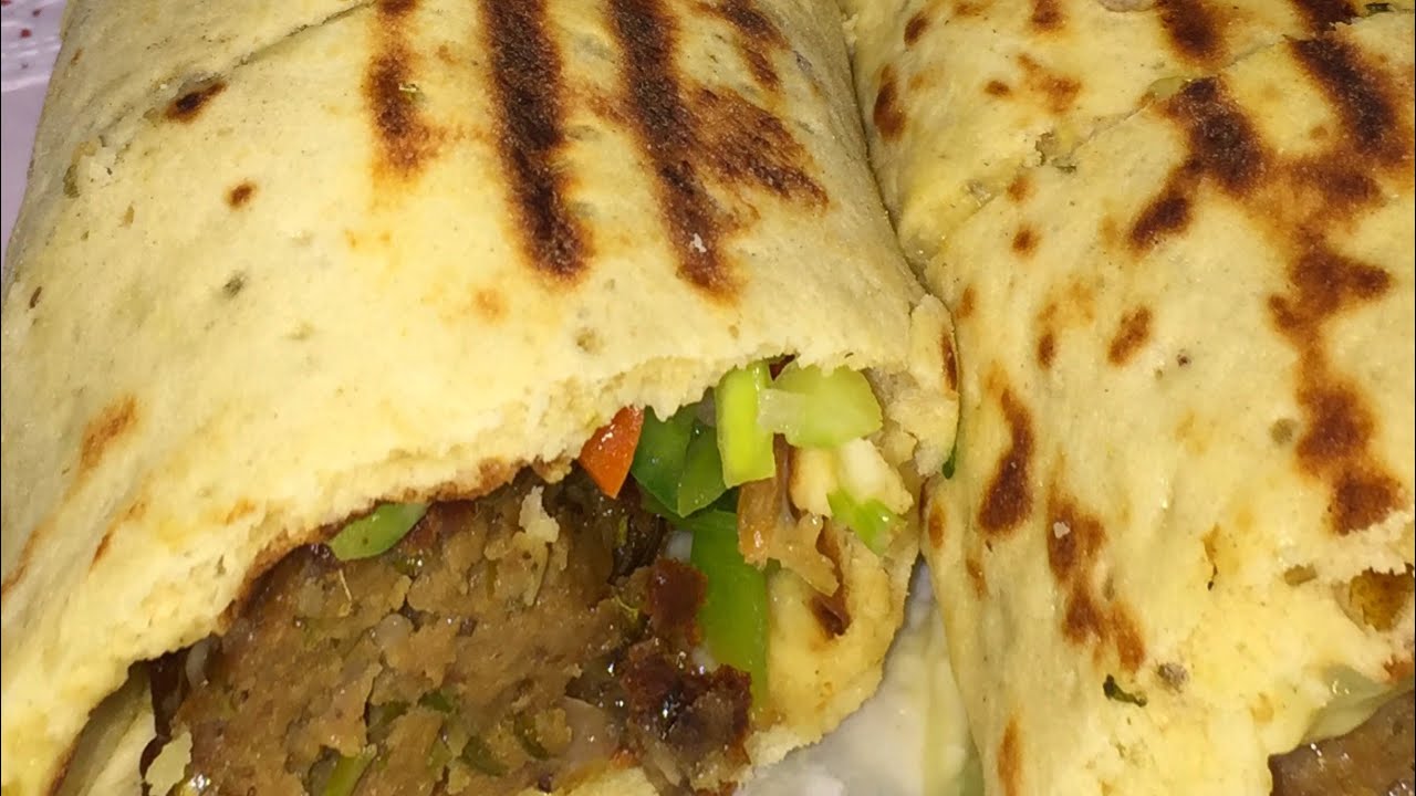 Easy Kebab Roll Recipe with Arabic bread Khubos.So tasty and Delicious ...