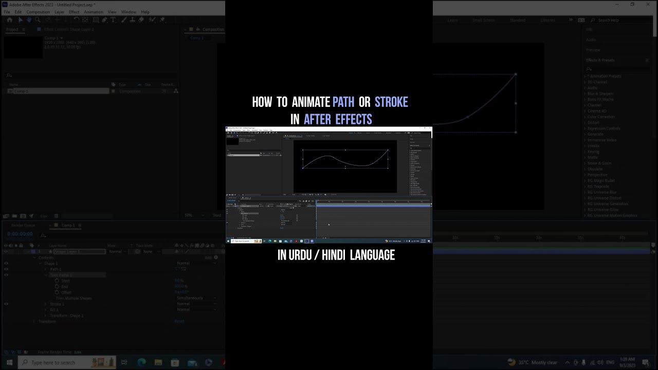 How To Animate Path Or Stroke In After Effects animation aftereffect How To Animate Path Or Stroke In After Effects animation aftereffect