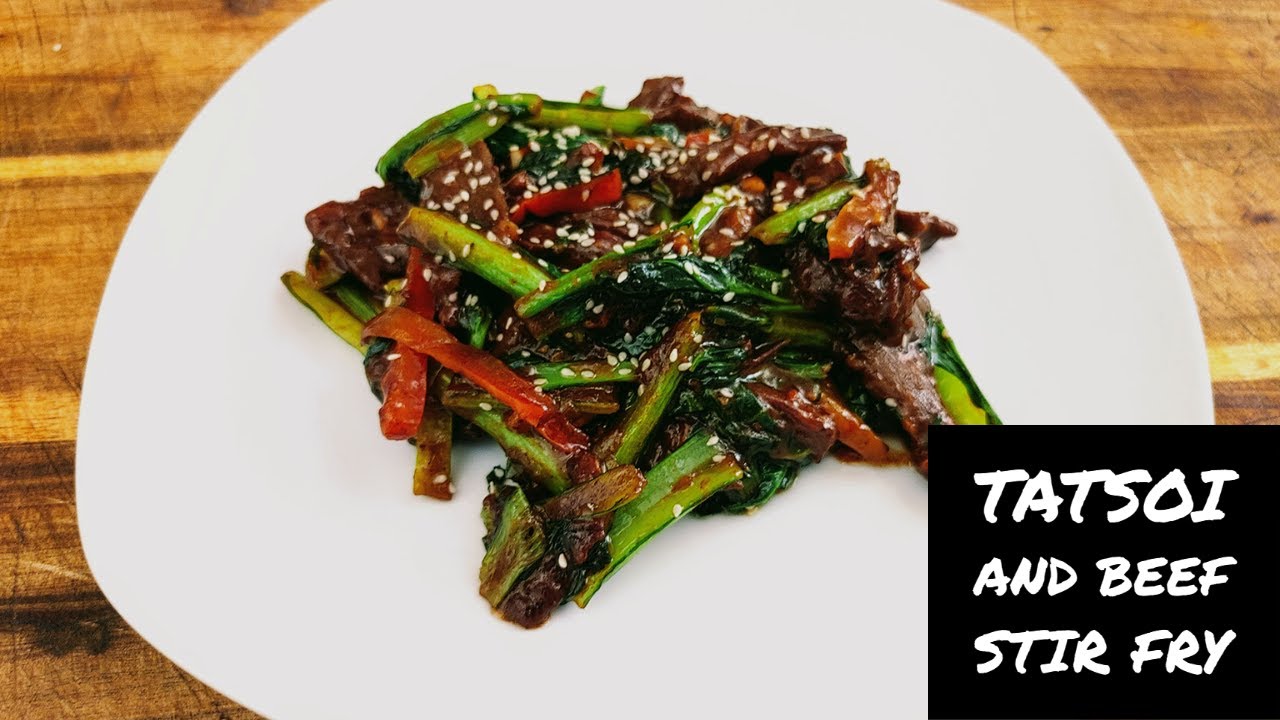 Tatsoi And Beef Stir Fry Recipe - YouTube