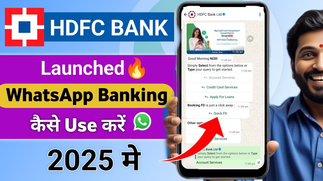 How to use hdfc bank whatsapp banking | HDFC Bank WhatsApp Banking | hdfc bank whatsApp Number ...