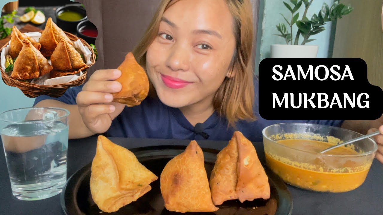 SAMOSA MUKABANG/ SINGADA EATING SHOW/ Fast food Mukabang/BREAKFAST ...