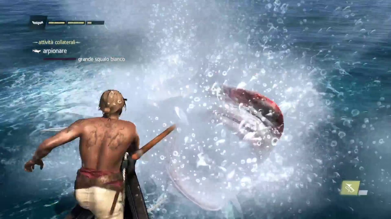 Assassin's Creed IV: Black Flag - Great White Shark Harpooning - YouTube